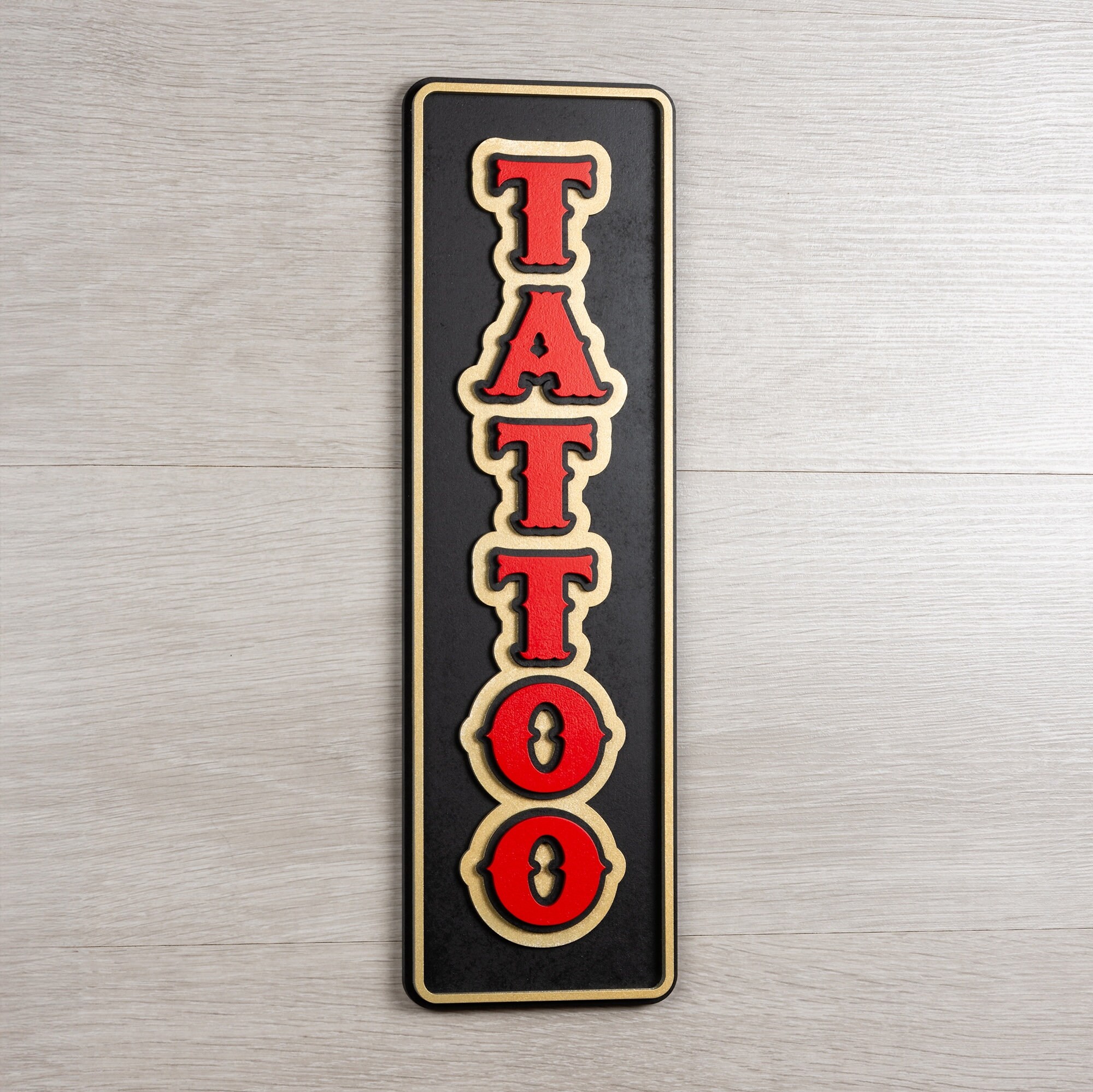 Layered Tattoo Studio Sign 3D Multi Layer Design Vintage Style Tattoo ...