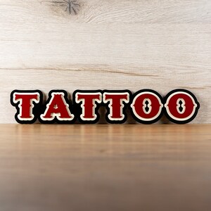 Layered Tattoo Studio Sign - 3D Multi Layer Design - Vintage Style ...