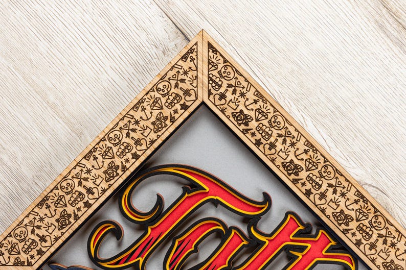 Layered Tattoo Studio Sign - 3D Multi Layer Design - Vintage Style ...