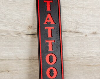 Layered Tattoo Studio Sign 3D Multi Layer Design Vintage Style Tattoo ...