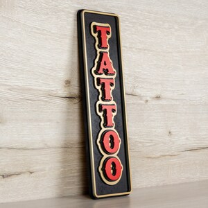 Layered Tattoo Studio Sign - 3D Multi Layer Design - Vintage Style ...