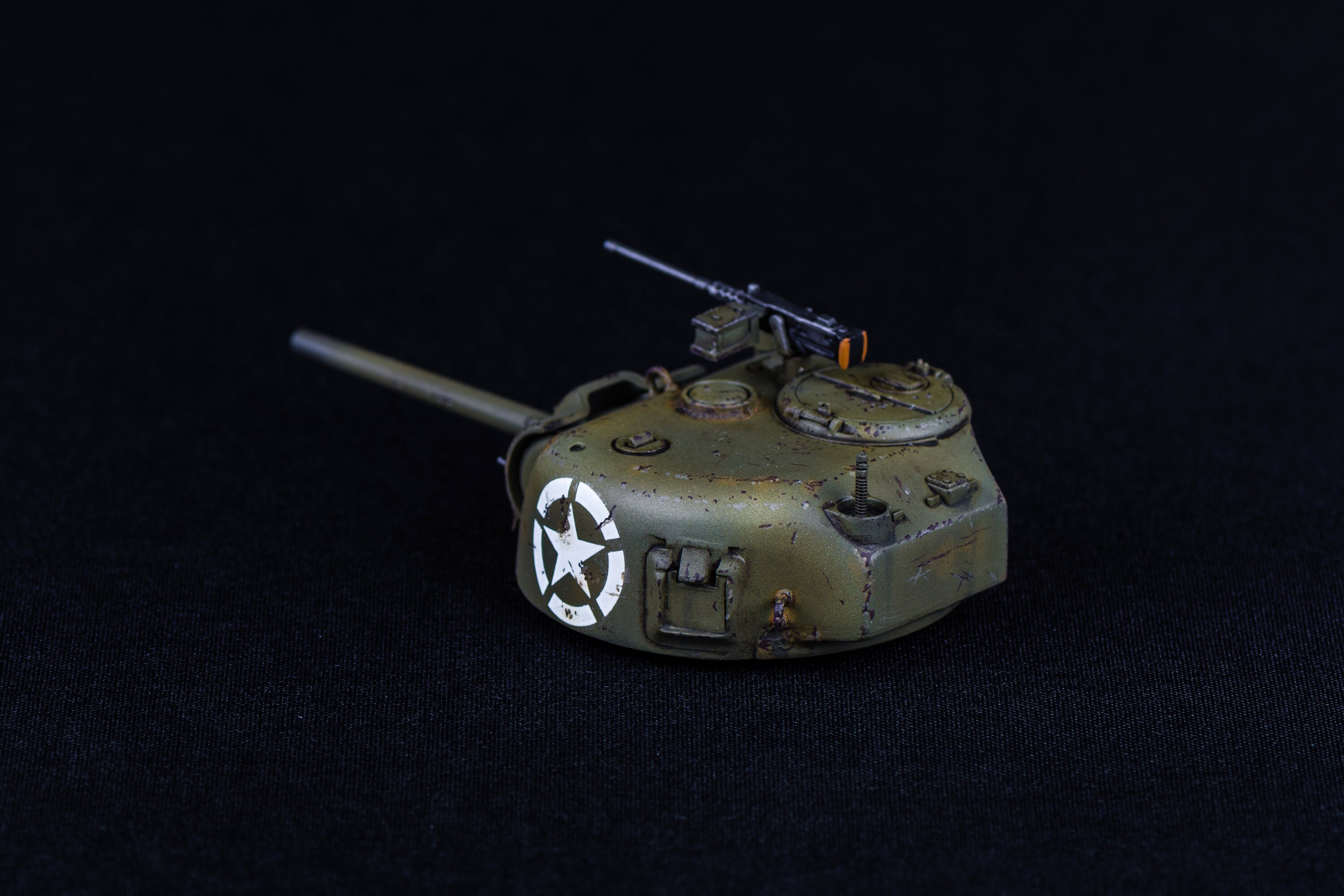 Framed 3D Display U.S M4 Sherman Tank Turret Built Painted and ...