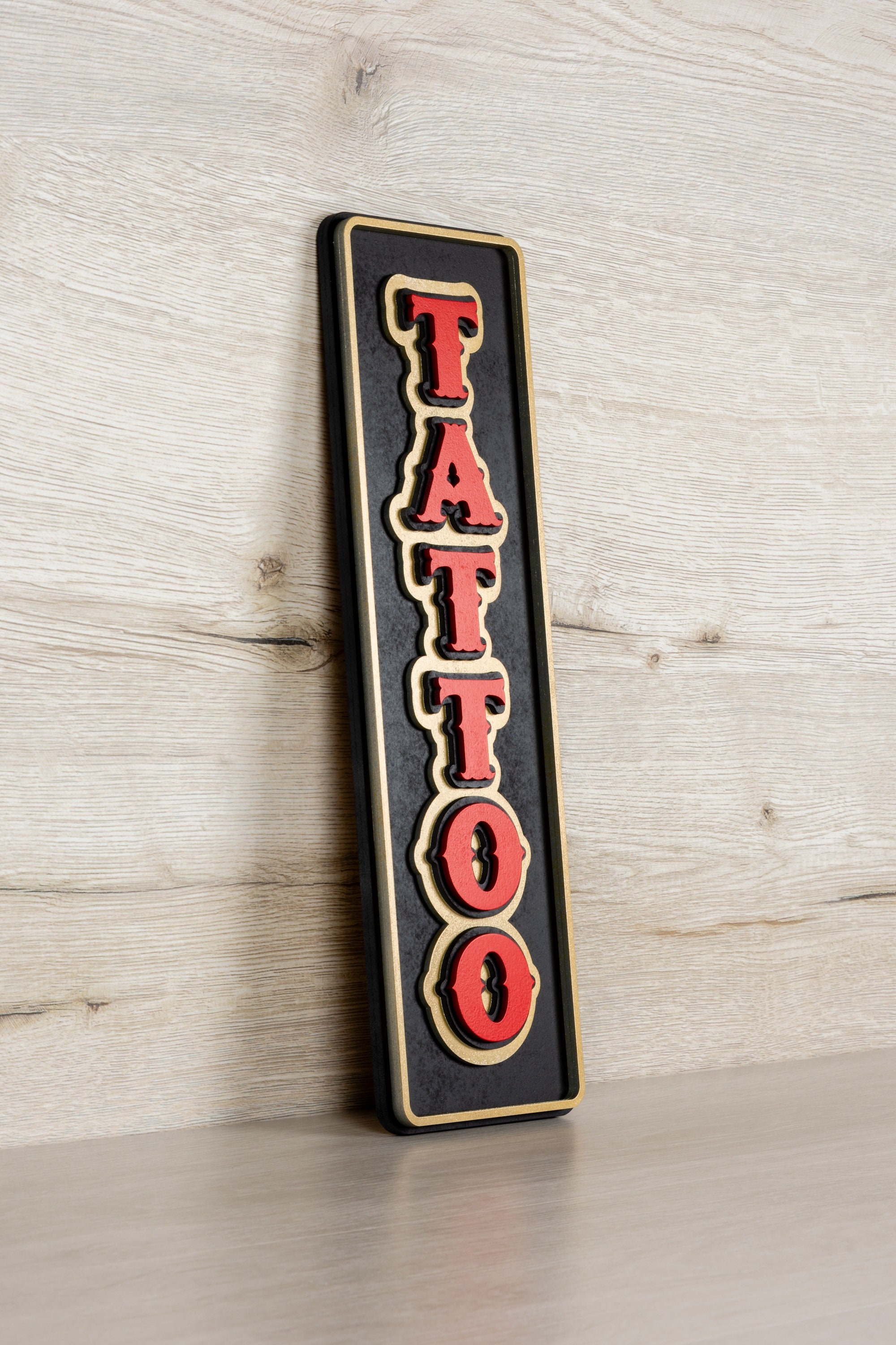 Layered Tattoo Studio Sign 3D Multi Layer Design Vintage Style Tattoo ...
