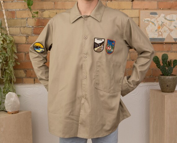 Boy Scout Style Shirt - Vintage Men's Oversized Mediu… - Gem