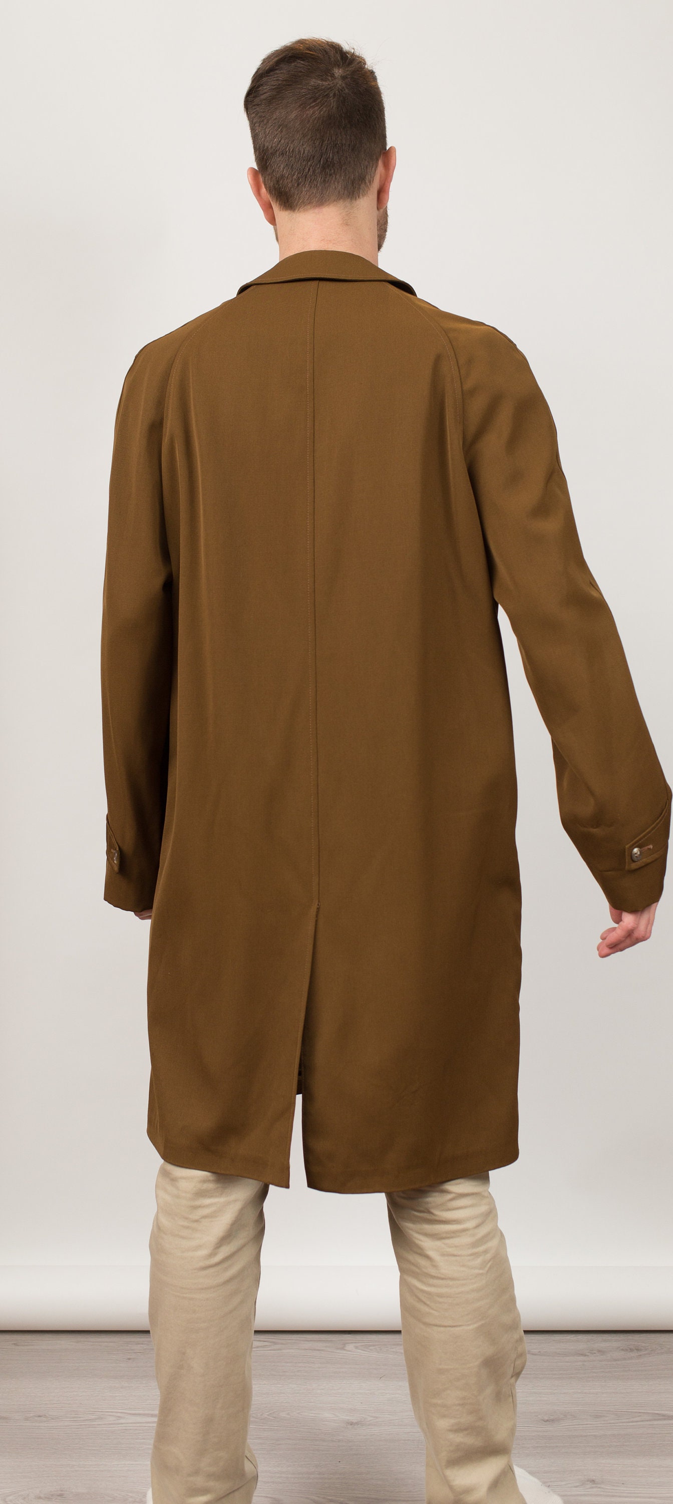 Vintage Olive Overcoat Men's Retro Mod Brownish Green | Etsy