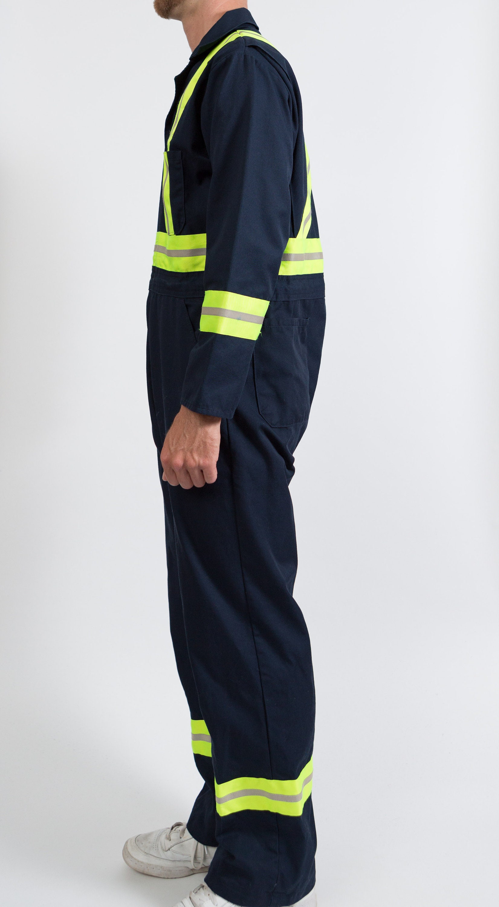 Reflective Coveralls 38 Small Workwear Blue Jumpsuit | Etsy