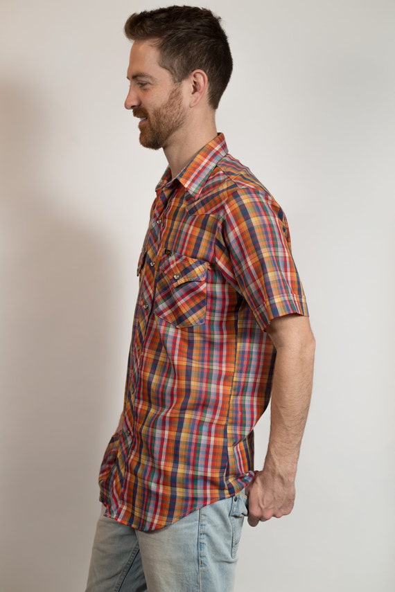 Vintage Men's Flannel Shirt - Thin Fabric Medium Size… - Gem