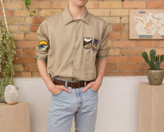 Boy Scout Style Shirt - Vintage Men's Oversized Mediu… - Gem
