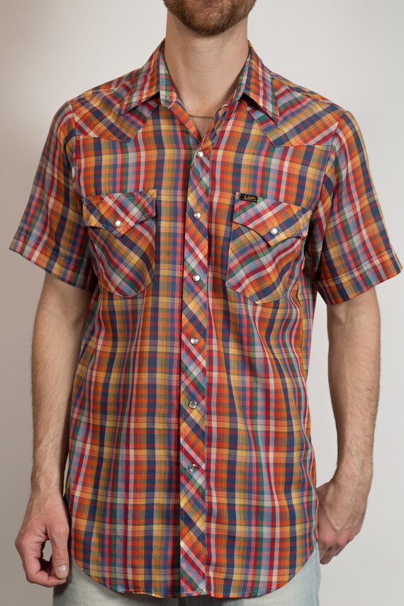 Vintage Men's Flannel Shirt - Thin Fabric Medium Size… - Gem