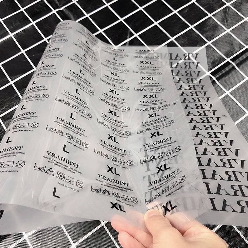 500 Custom Heat Transfer Sheets Tagless Label Printing Heat - Etsy