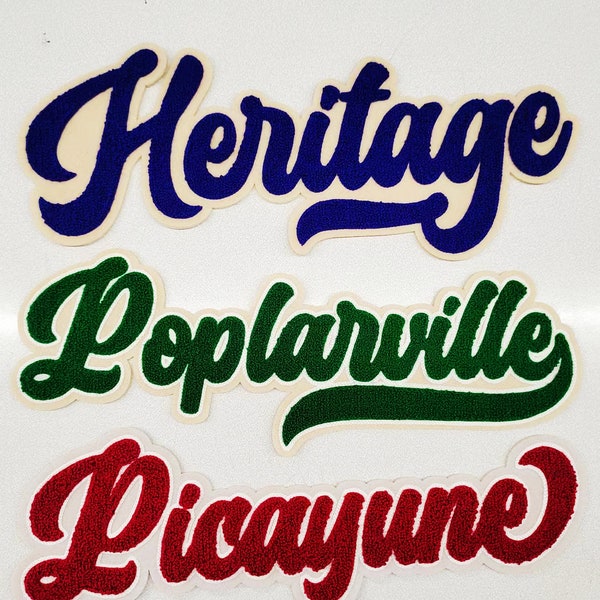 Custom Name Chenille Varsity Patch - Etsy