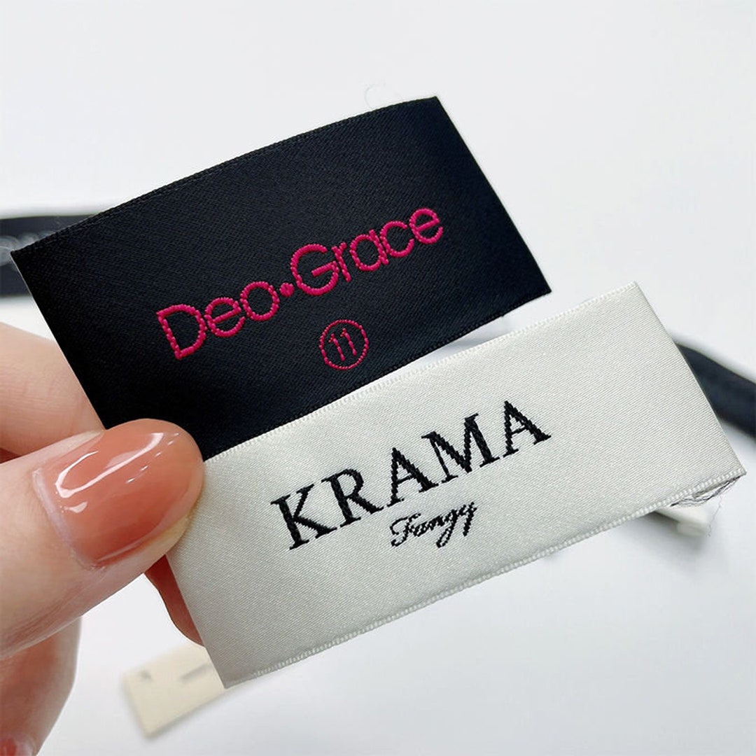 1000 Custom Woven Label Clothing Labels Brand Name Woven Garment Labels ...