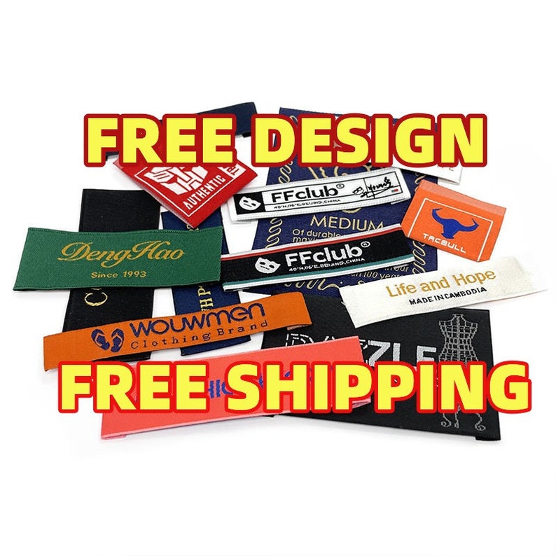 1000 Custom Woven Label Clothing Labels Brand Name Woven - Etsy