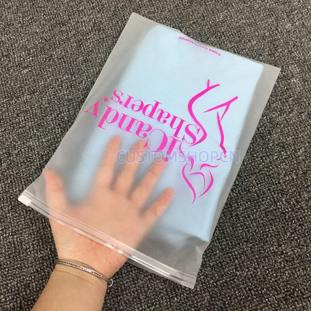 50-500pcs Custom Zipper Lock Custom Frosted Zipper Bags Zipper Garment ...