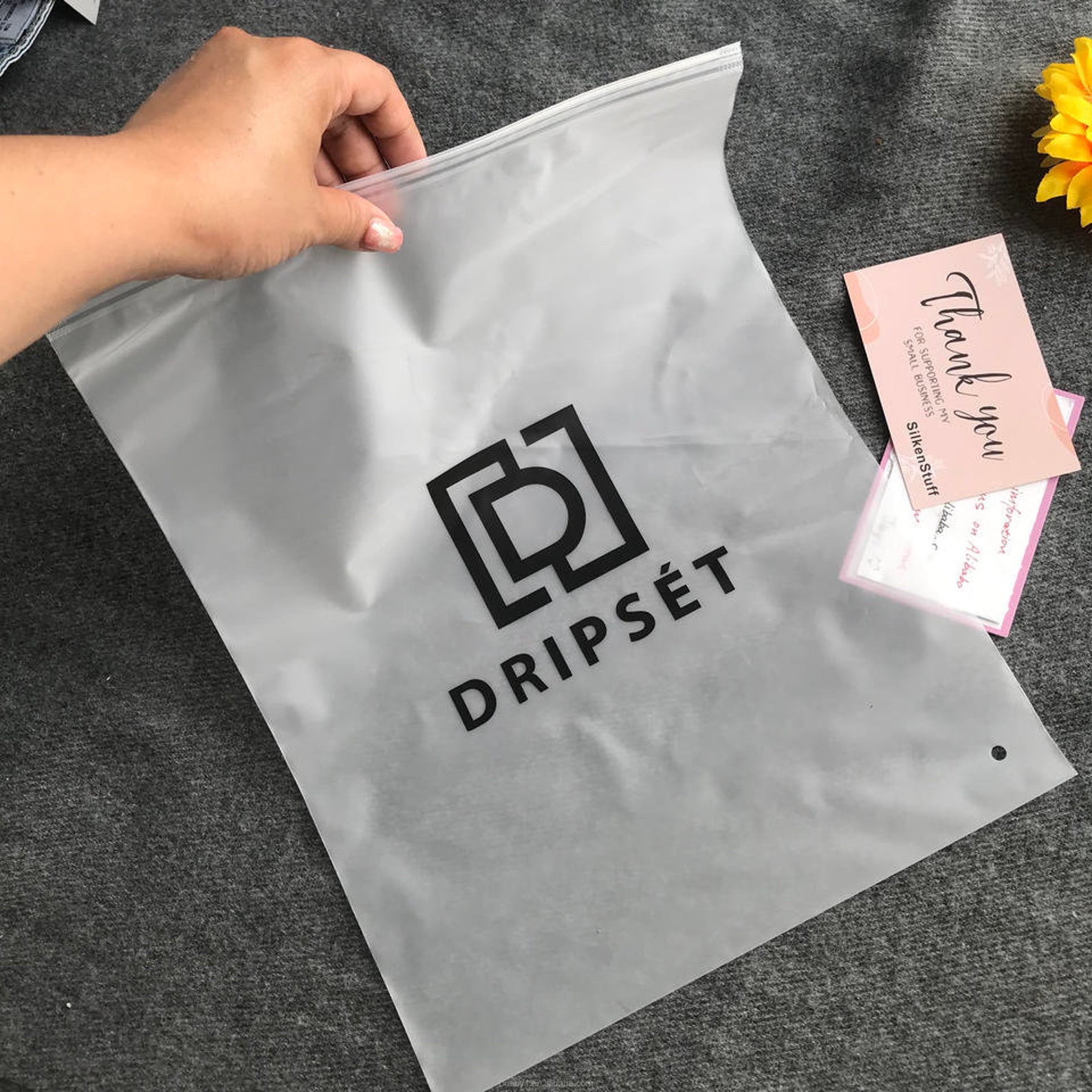 50-500pcs Custom Frosted Zipper Bags, Clear Zip Lock Bag, High Quality ...