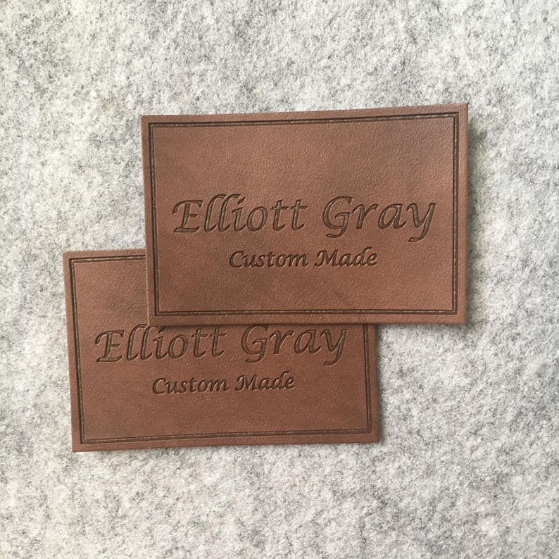 100 PU Leather Labels, Embossed Leather Patch Label, Custom Leather ...