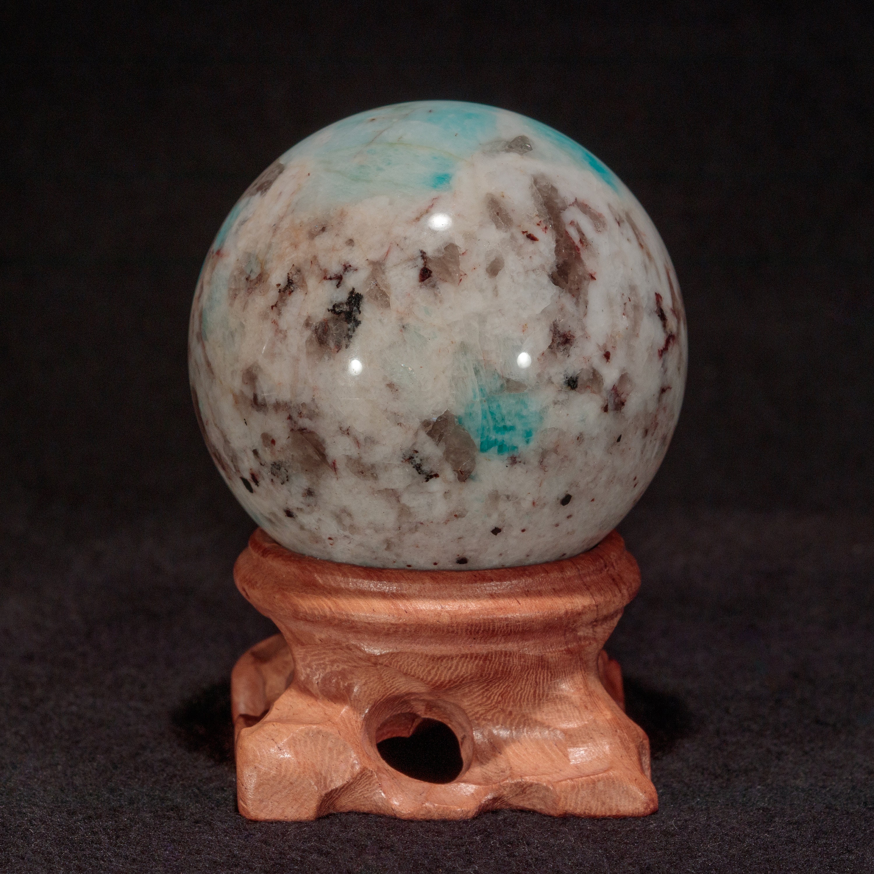 2.1 Amazonite pegmatite rock sphere from Kanozero | Etsy
