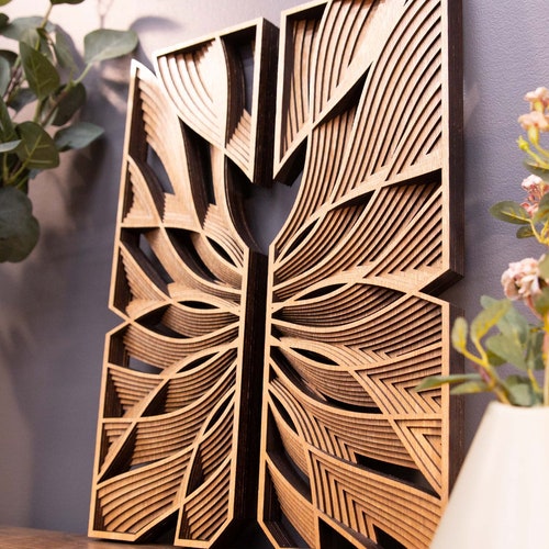 Quad Flow 2 Pairs of Mirrored 24 X 16 Wooden Wall - Etsy