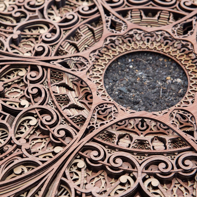 Demure | Large 48" Round Wood Wall Art | Multilayered Mandala - Etsy