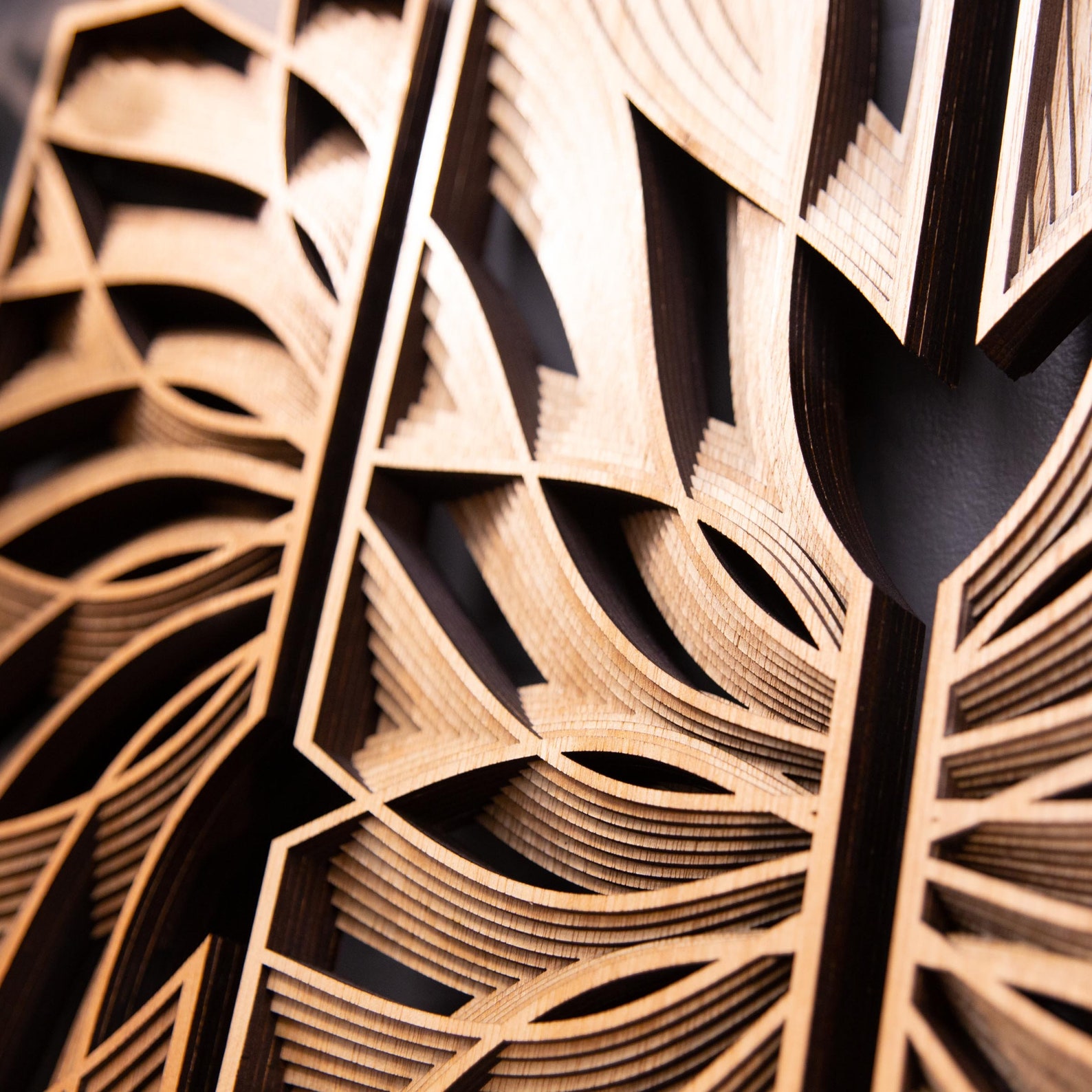 Quad Flow | 2 Pairs of Mirrored | 24 X 16" Wooden Wall Art - Etsy