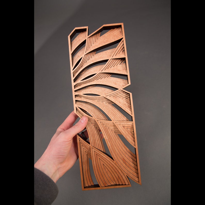 Flow 16 X 6 Wooden Wall Art - Etsy