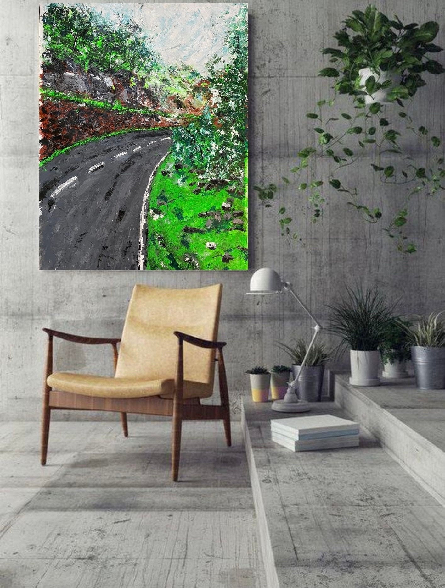 ABSTRACT PAINTING the Road Travel - Etsy UK