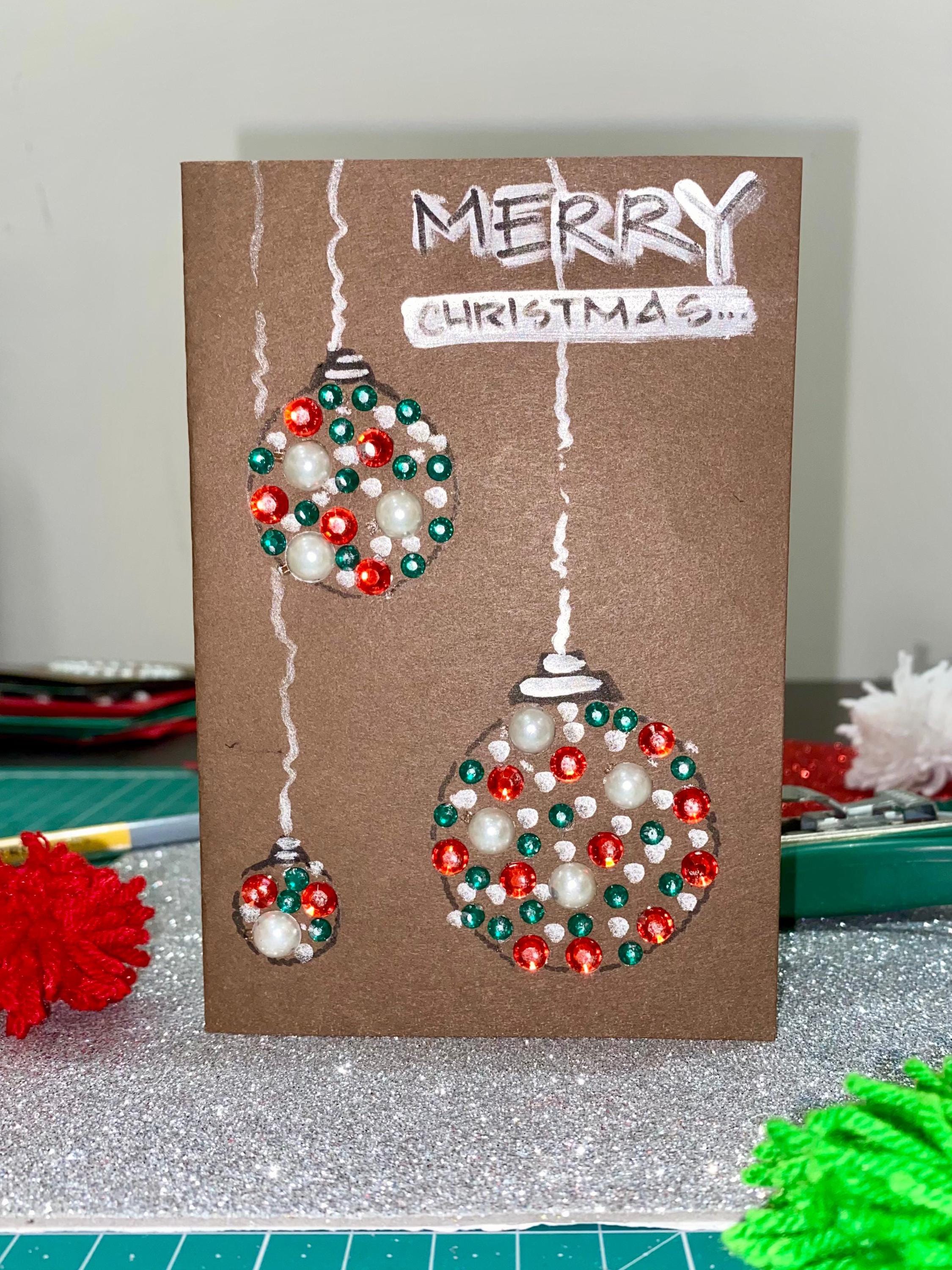 B2 Brown Hand Made 180 GSM Christmas Cards, Holiday Cards, Greetings ...