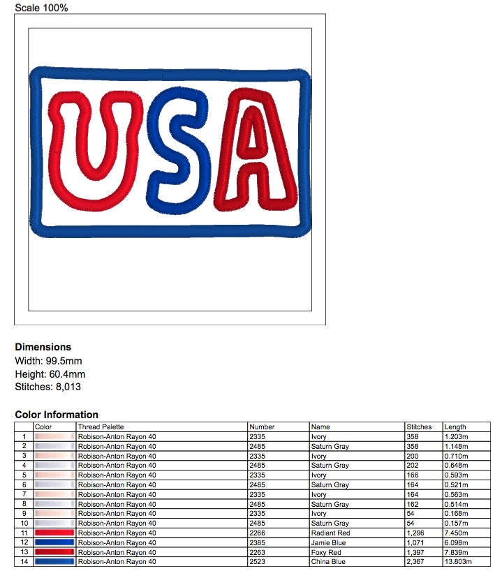 Applique USA Machine Embroidery Instant Download Design - Etsy
