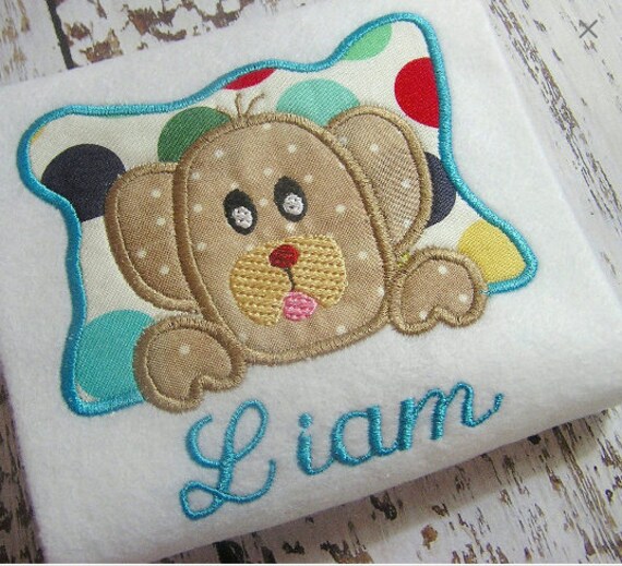 Applique Dog Frame Machine Embroidery Instant Download | Etsy