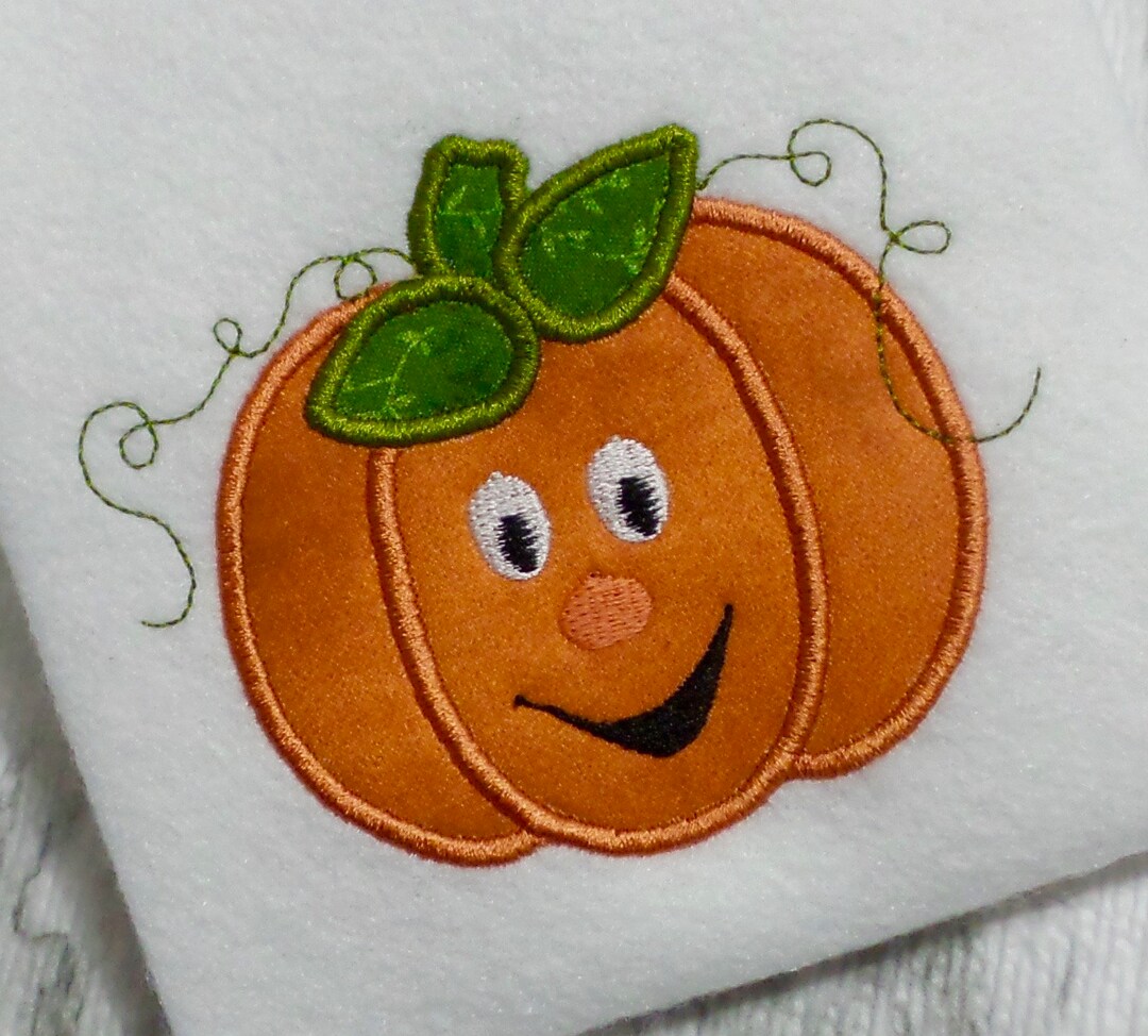 Applique Pumpkin, Machine Embroidery Pumpkin, Instant Download, Fall ...