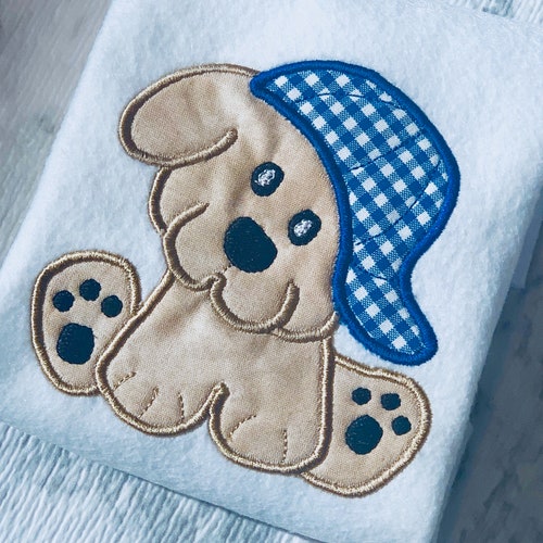 Applique Dog Embroidery Design Embroidery Dog Instant - Etsy