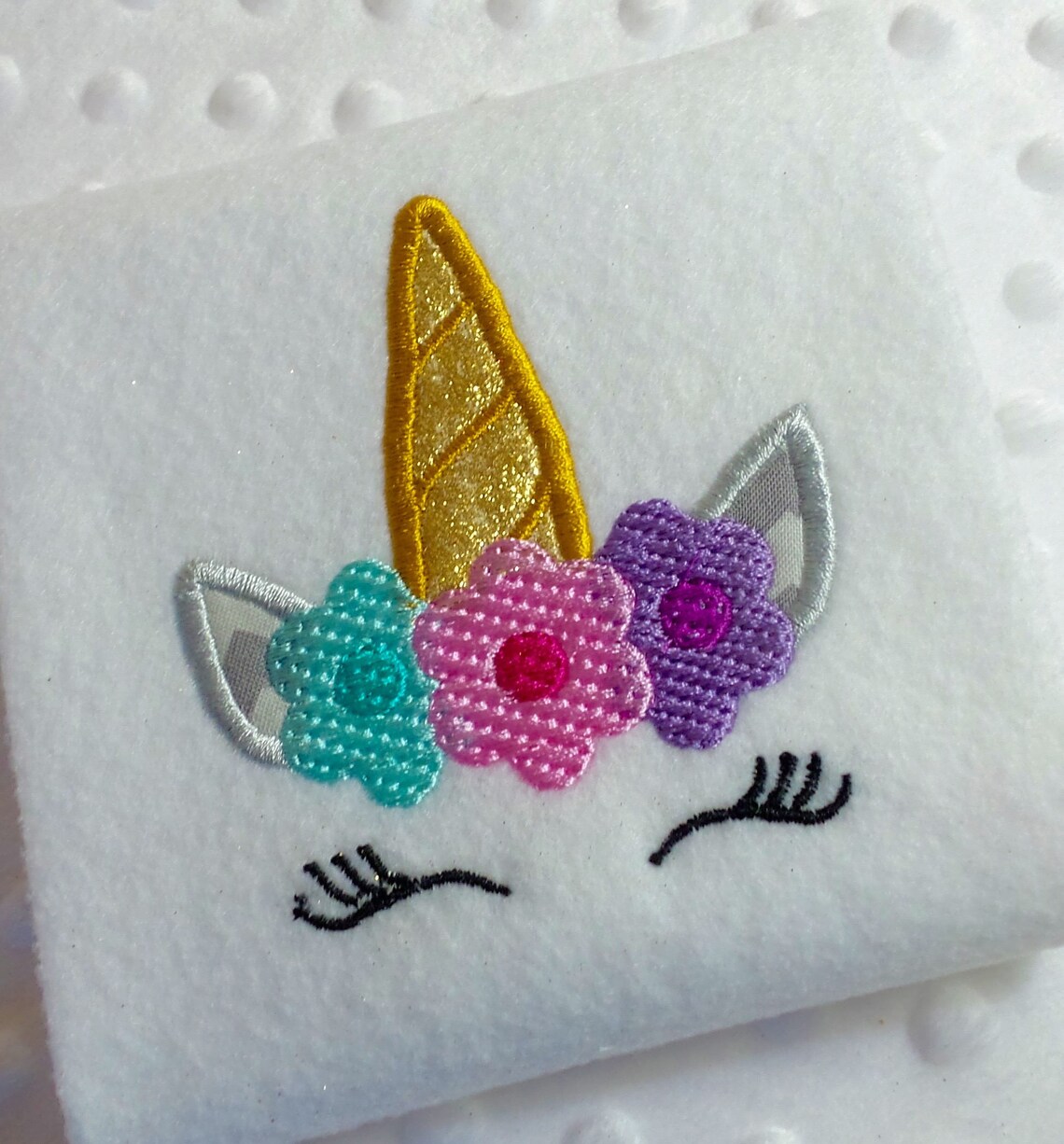 Applique Unicorn Face Machine Embroidery Instant Download | Etsy