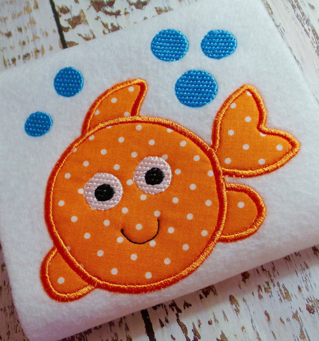Applique Bubble Fish, Machine Embroidery, Instant Download, Embroidery ...