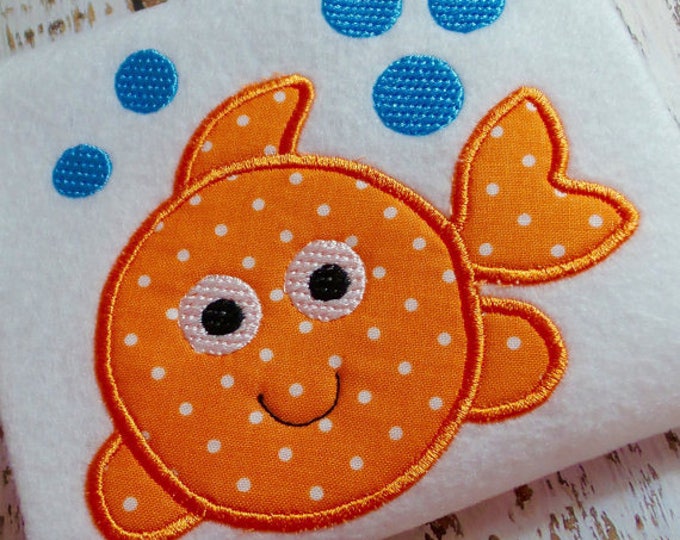 Applique Bubble Fish, Machine Embroidery, Instant Download, Embroidery ...