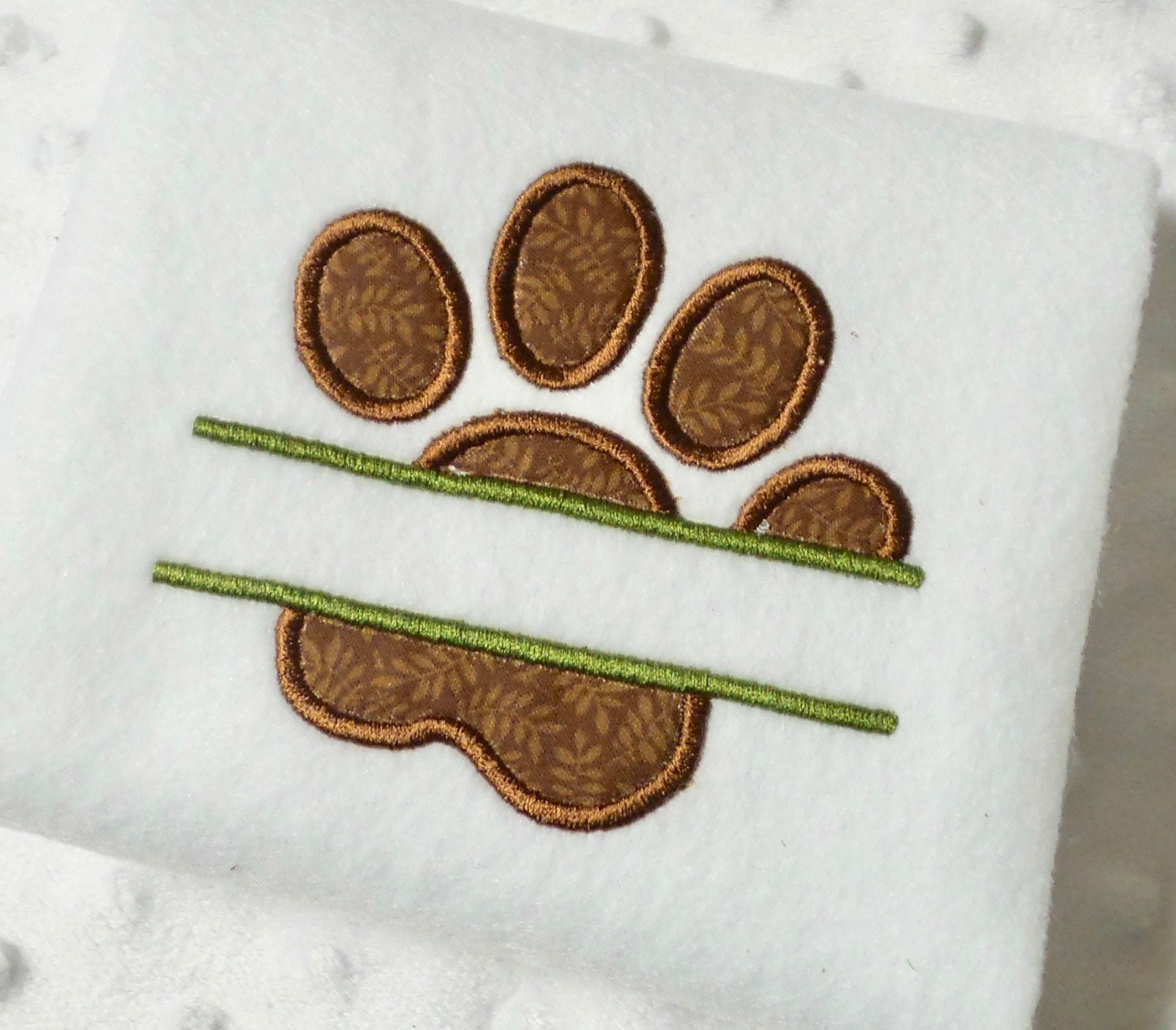 Applique Machine Embroidery Paw Print Instant Download Paw | Etsy
