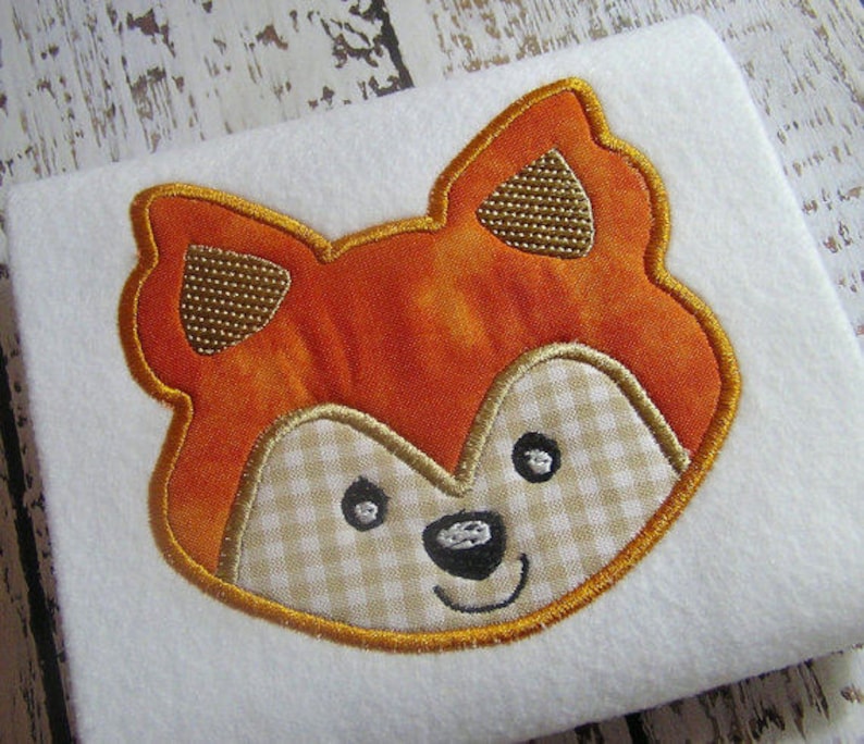 Applique Fox Machine Embroidery Instant Download Design Baby - Etsy