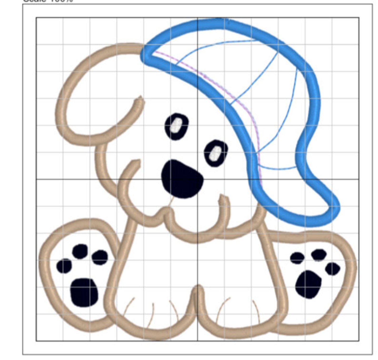 Applique Dog Embroidery Design, Embroidery Dog, Instant Download ...