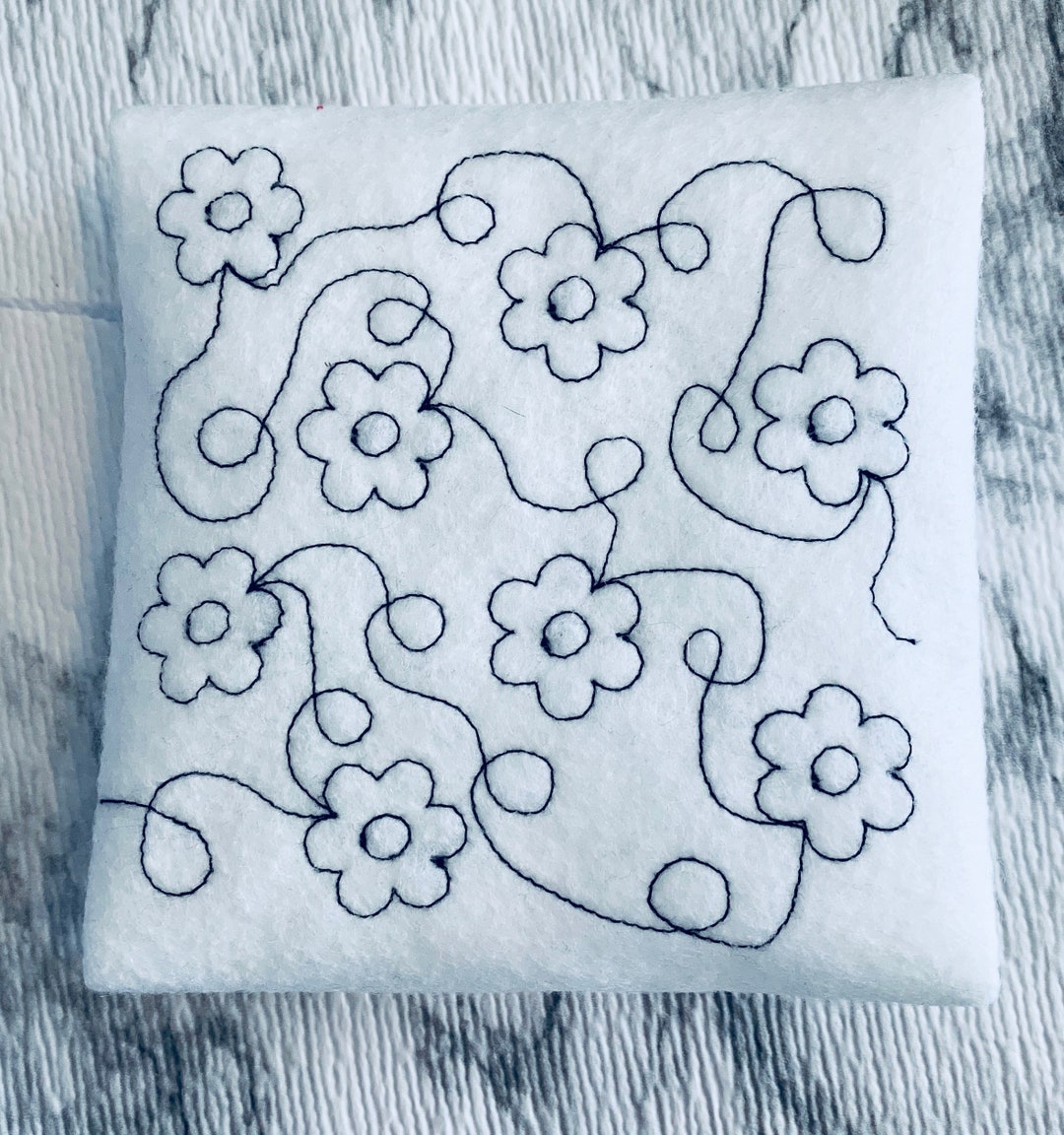 Flower Stipple Quilt Design, Machine Embroidery Design, Stipple Quilt ...