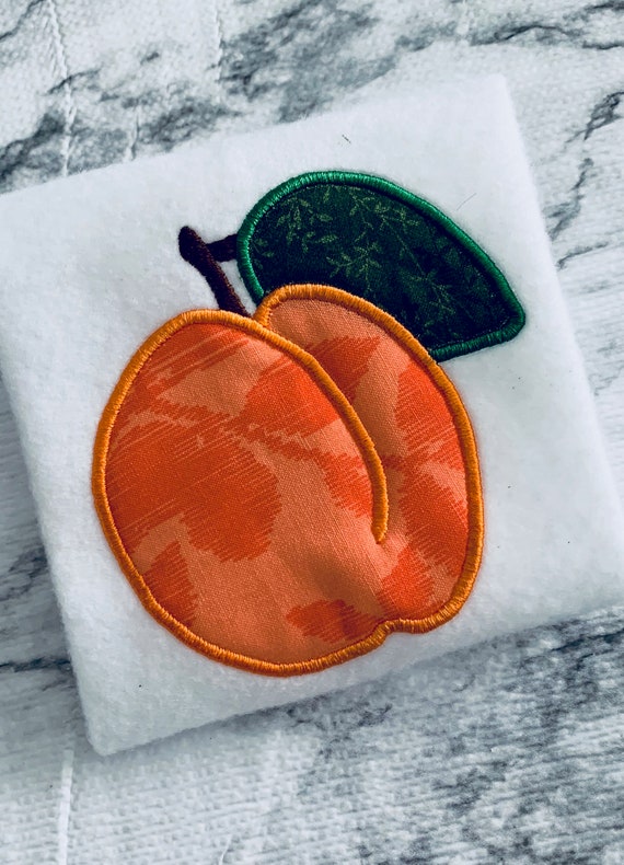 Applique Peach Applique Machine Embroidery Design Embroidery | Etsy