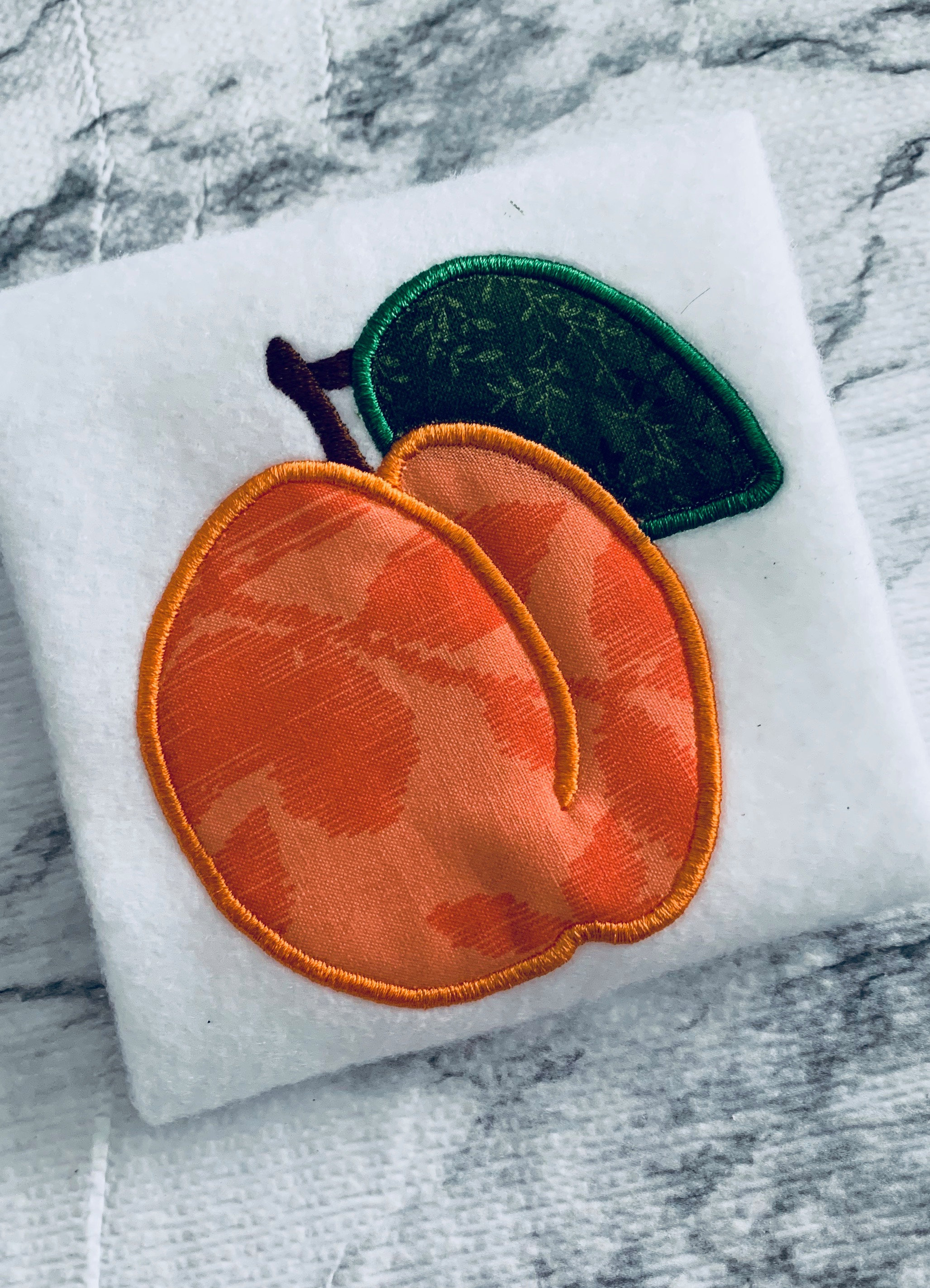 Applique Peach Applique Machine Embroidery Design Embroidery | Etsy