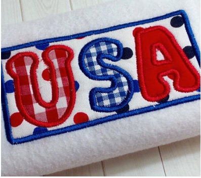Applique USA Machine Embroidery Instant Download Design | Etsy