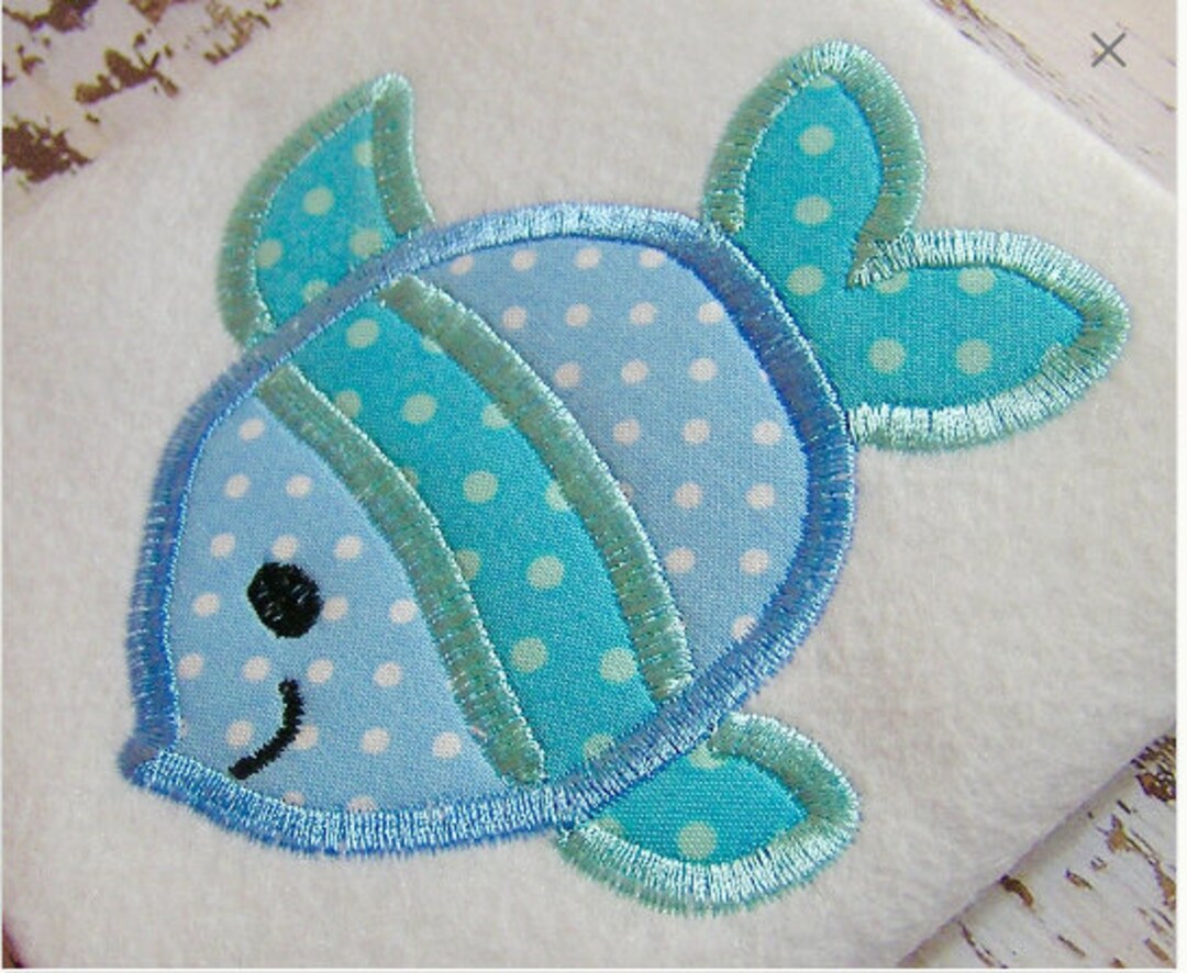 Appliqué Fish, Machine Embroidery Design (instant Download) - Etsy