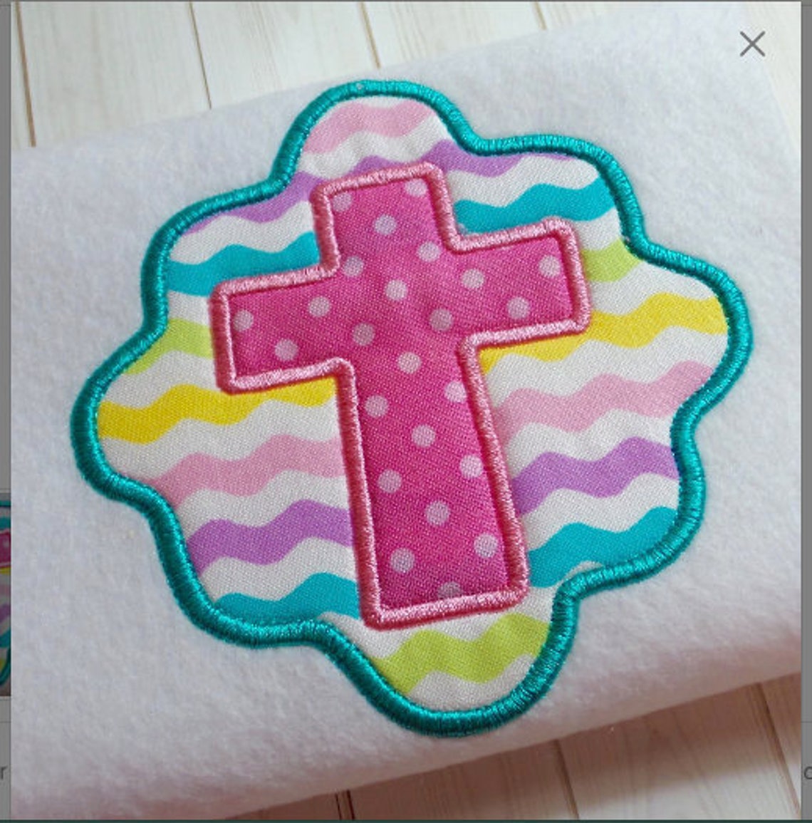 Applique Easter Cross Machine Embroidery Instant Download Design ...