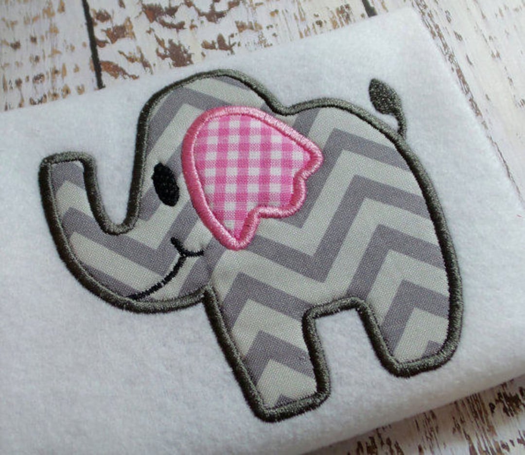 Applique Elephant Machine Embroidery Instant Download, Baby Nursery ...