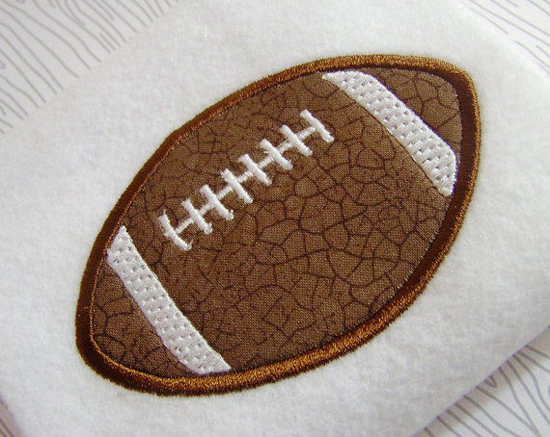 Applique Football Machine Embroidery Instant Download Design ...