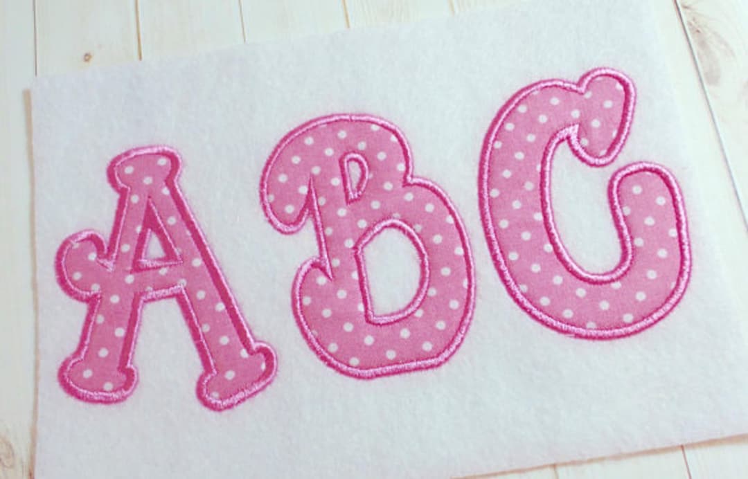 Applique Bubble Alphabet Monogram Embroidery Font, Machine Embroidery ...