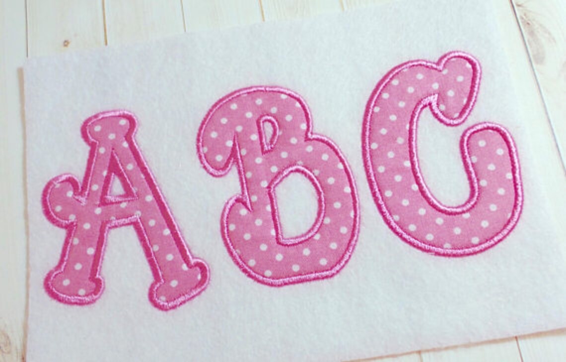 Bubble Applique Embroidery Font, Machine Lettering (instant Download ...