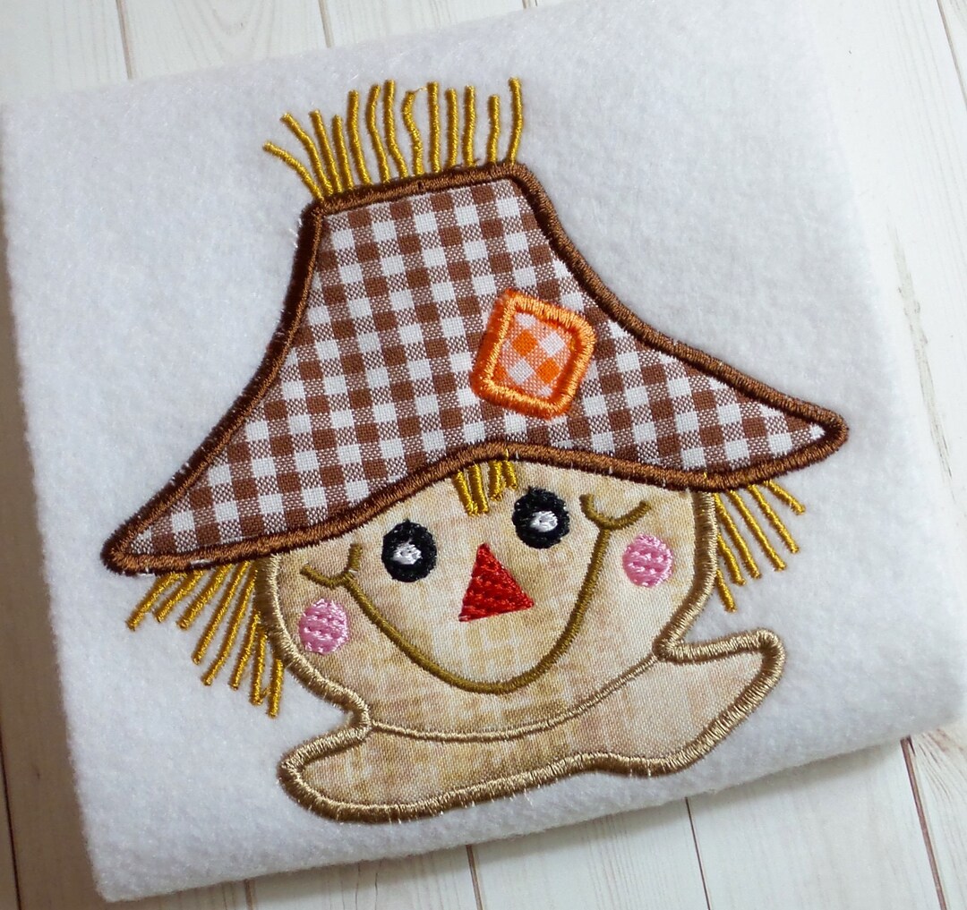 Applique Scarecrow Machine Embroidery Instant Download Design, Appliqué ...