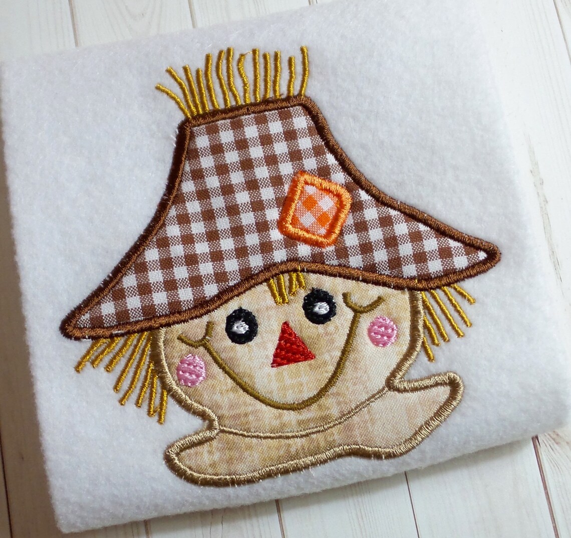 Applique Scarecrow Machine Embroidery Instant Download Design, Appliqué ...