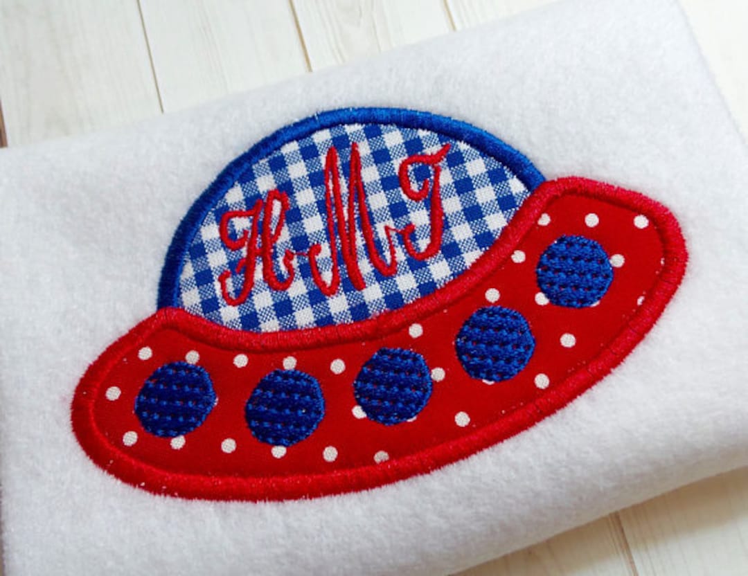 Applique Spaceship Machine Embroidery Instant Download Design, Space ...